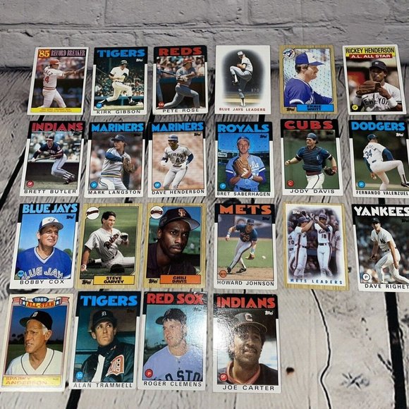 Topps | Other | Vintage Mostly 8s Lot Baseball Mlb Lot Of 76 Trading ...